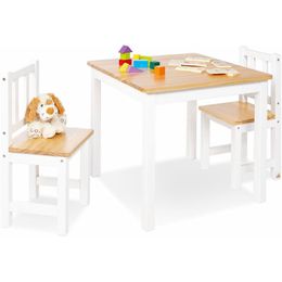 Pinolino Kindersitzgruppe &raquo;Fenna&laquo; 3 Stk. tlg. wei&szlig; Massivholz Einheitsgr&ouml;&szlig;e
