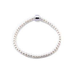 Firetti Damen Perlenarmband &raquo;Armband 4mm&laquo; mit Glasperle beige 19, Glas Kunststoff