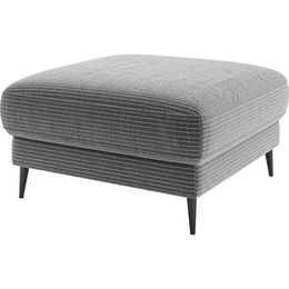 Home Affaire Polsterhocker &raquo;Downtown&laquo; passend zur Serie, auch in Cord grau 100% Polyester B/H/T: 80cm x 44cm x 80cm, Chenille-Struktur