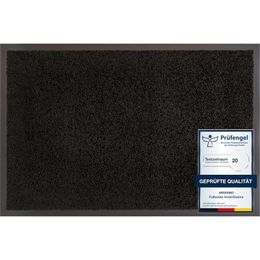 ANDIAMO Fu&szlig;matte &raquo;Verdi, Made in Netherlands&laquo; rechteckig 6 mm H&ouml;he Schmutzfangmatte, Eingangsmatte, rutschfest, strapazierf&auml;hig schwarz Kunstfaser B : 60cm 1 