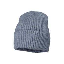 Capo Damen CAPO Strickm&uuml;tze Dezente Melange-T&ouml;ne, Grobstrick blau Einheitsgr&ouml;&szlig;e