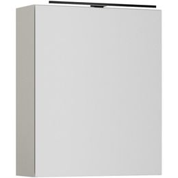 Nobilia Spiegelschrank &raquo;Prina&laquo; inkl. Beleuchtung mit Dimmerfunktion, in Breiten 60, 80, 100 und 120 cm Steingrau, B/H/T: 60cm x 72cm x 72cm, T&uuml;ren: 2 