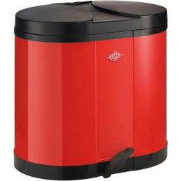 Wesco M&uuml;lleimer &raquo;Biom&uuml;lleimer&laquo; 1 Beh&auml;lter &Ouml;KO-Sammler, 2x15 Liter rot Stahlblech B/H/T: 45cm x 43cm x 36cm, 30 l