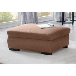 OTTO home Stauraumhocker &raquo;Alberto&laquo; gross, mit Stauraum braun 100% Polyester;Microfaser in Antiklederoptik (100% Polyester);Luxus-Microfaser 