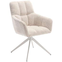 Home Affaire Drehstuhl &raquo;Nizza&laquo; (Set) 2 Stk.180 Grad Drehfunktion, komfortable Polsterung, stabiles Gestell beige B/H/T: 61cm x 90cm x 66cm, 2 Stk., 