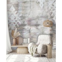 marburg Fototapete &raquo;Anushka&laquo; matt glatt moderne Tapete f&uuml;r Wohnzimmer Schlafzimmer K&uuml;che wei&szlig; Vlies B/L: 2,12m x 2,7m, Rollen: 1