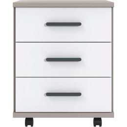 wimex Rollcontainer &raquo;Bahamas, Rollwagen auf Kunststoffrollen, inkl. 3 Schubladen&laquo; wei&szlig; Holzwerkstoff B/H/T: 46cm x 58cm x 40cm