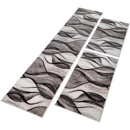 OTTO home Bettumrandung &raquo;Tritom&laquo; H&ouml;he 9 mm 3 Stk. tlg. mit besonders weichem Flor, Kurzflor, modernes Wellen Muster beige Obermaterial: 100% 