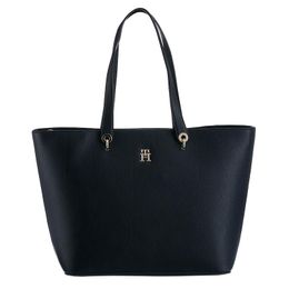 Tommy Hilfiger Damen Shopper &raquo;TH EMBLEM TOTE&laquo; mit TH-Emblem vorne blau B/H/T: 48cm x 30cm x 14cm