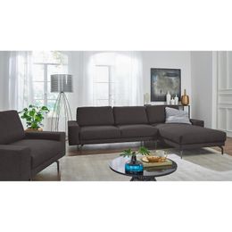 Creation BY ROLF BENZ Ecksofa &raquo;CR.450, Designecksofa, Polsterecke, Breite 294cm, L-Form&laquo; Armlehne breit und niedrig, Alugussf&uuml;&szlig;e in umbragrau, Breite 
