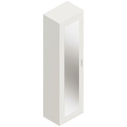 FMD Mehrzweckschrank &raquo;Inca 1&laquo; Flurschr., Aktenschr., verstellb. B&ouml;den, mit/ohne Spiegel, B: 50 cm wei&szlig; Holzwerkstoff wei&szlig;, B/H/T: 50cm x 184cm x 