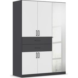 Rauch Dreht&uuml;renschrank &raquo;Maika&laquo; mit Spiegel, 2 Schubladen, in verschiedenen Breiten, H&ouml;hen und Farben grau Holzwerkstoff B/H/T: 136cm x 197cm x 54cm