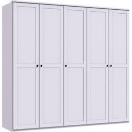 wimex Dreht&uuml;renschrank &raquo;Chalet&laquo; in Landhausoptik wei&szlig; Holzwerkstoff Wei&szlig;, B/H/T: 225cm x 210cm x 58cm, T&uuml;ren: 5 Stk.