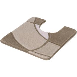 Kleine Wolke Badematte &raquo;Kent, Badvorleger, Badezimmer Teppich&laquo; H&ouml;he 20 mm rutschhemmend beschichtet fu&szlig;bodenheizungsgeeignet Badteppich, modernes Design, Hoch-Tief
