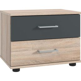 wimex Nachtkommode &raquo;Taiga&laquo; mit 2 Schubladen, 52cm breit grau Holzwerkstoff B/H/T: 52cm x 40cm x 38cm, 2 Stk.
