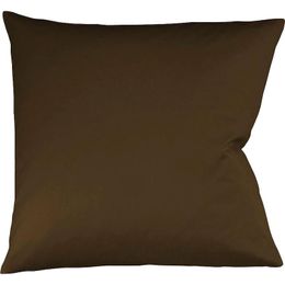 Fleuresse Kissenbez&uuml;ge &raquo;Colours&laquo; edler, b&uuml;gelfreier Interlock-Jersey aus 100% Baumwolle braun Interlock-Jersey, Obermaterial: 100% Baumwolle B/L: 80cm