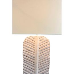 Salesfever Stehlampe &raquo;Fanny&laquo; E27 1 Stk. handgefertigt, in Blattoptik wei&szlig; 1, &Oslash; 55cm H: 175cm, 1 Stk.