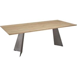 K+w Komfort & Wohnen K+W Komfort & Wohnen Esstisch &raquo;5252&laquo; Wildeiche natur oder bianco, Untergestell in Metall, 3 Breiten w&auml;hlbar braun B/H/T: 200cm x 75cm x 100cm