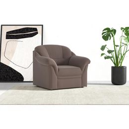 DOMO collection Sessel &raquo;Montana komfortabel und zeitlos, bequeme Armlehnen&laquo; grau 100% Polyester Samtoptik, B/H/T: 98cm x 84cm x 82cm