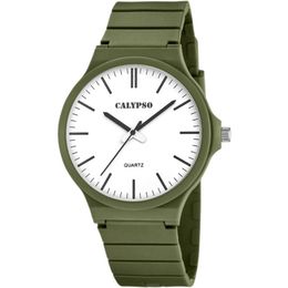 Calypso Watches Herren Calypso Watches Quarzuhr &raquo;Street Style&laquo; Armbanduhr, Herrenuhr, Silikonarmband, analog gr&uuml;n Einheitsgr&ouml;&szlig;e