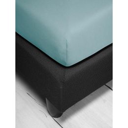 Irisette Spannbettlaken &raquo;Jupiter 8&laquo; aus Baumwolle, f&uuml;r Matratzen bis 25 cm H&ouml;he, Bettlaken, Spannbetttuch gr&uuml;n Mako-Jersey, Obermaterial: 100% Baumwolle B/L: 