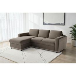 Sit & More sit&more Ecksofa &raquo;Cordoba&laquo; wahlweise mit Schlaffunktion und Bettkasten oder Stauraum 100% Polyester B/H/T: 236cm x 85cm x 161cm, Soft clean, Recamiere