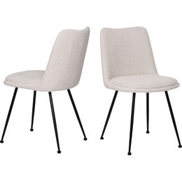 Sit 4-Fu&szlig;stuhl &raquo;Krakau 2er-Set Boucl&eacute; Esszimmerst&uuml;hle mit Metallgestell&laquo; (Set) 2 Stk.&Ouml;ko-Tex Boucl&eacute;-Bezug & vielseitig einsetzbares Design schwarz-