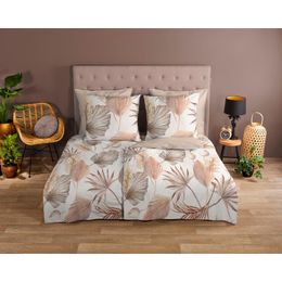 Good Morning Wendebettw&auml;sche &raquo;Vince&laquo; 2 Stk. 100% Baumwolle, Renforc&eacute;, 135x200, Rei&szlig;verschluss, Wendeoptik, Sand beige Renforc&eacute;, Obermaterial: 100% 