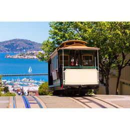 papermoon Fototapete &raquo;Seilbahn San Francisco&laquo; bunt Vlies B/L: 3m x 2,23m, Bahnen: 6 Stk.