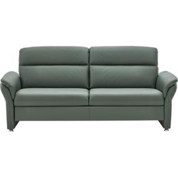 Die PlanBar 3-Sitzer &raquo;PN-EM16031, Breite 216 cm&laquo; Echtleder mit Federkernpolsterung, wahlweise mit Armteilverstellung gr&uuml;n B/H/T: 216cm x 96cm x 92cm, 