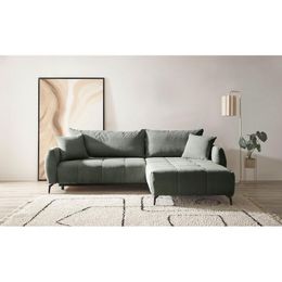 OTTO home Ecksofa &raquo;JINNIE Webstoff, L-Form, Polsterecke m. Schlaffunktion&laquo; Recamiere links/rechts montierbar, als Webstoff oder Chenille-Stoff B/H/T: 