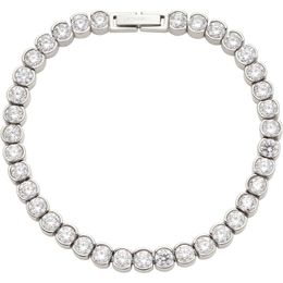 Leonardo Damen Leonardo Armband &raquo;Cremona&laquo; mit Zirkonia (synth.) silber 18,5cm, Edelstahl