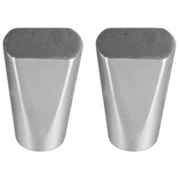 Liedeco Gardinenstangen-Endst&uuml;ck &raquo;Dust&laquo; f&uuml;r Gardinenstangen &Oslash; 16 mm silber 2 Stk.