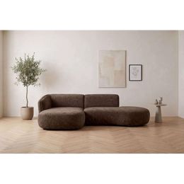 Home Affaire Ecksofa &raquo;OSTRUP Rundsofa, L-Form, Naturt&ouml;ne, Boucle oder Chenille&laquo; Breite 278 cm, organische Form mit sanften Rundungen 100% Polyester B/