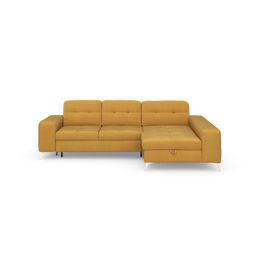 Sit & More sit&more Ecksofa &raquo;Baviene L-Form&laquo; inklusive Sitztiefenverstellung & Federkern, optional Schlaffunktion gelb B/H/T: 286cm x 92cm x 176cm, Luxus-