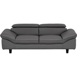 OTTO home 2-Sitzer &raquo;Pilot&laquo; Big-Sofa mit Kopfteilverstellung grau B/H/T: 202cm x 108cm, Kunstleder SOFTLUX