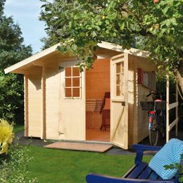 Kiehn-Holz Gartenhaus &raquo;Schwarze Berge&laquo; beige Holzwerkstoff Fu&szlig;boden im Gartenhaus, ohne Dacheindeckung