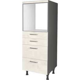 Nobilia Herdumbauschrank &raquo;"Riva", mit Schubk&auml;sten und Ausz&uuml;gen,&laquo; vormontiert, Breite/H&ouml;he: 60/167,8 cm wei&szlig; B/H/T: 60cm x 167,8cm x 58,3cm, Schubladen