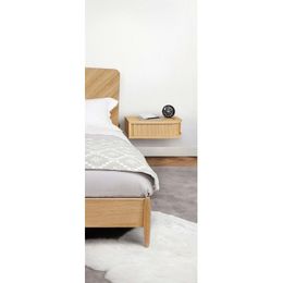 WOODMAN Nachttisch &raquo;Farsta&laquo; in 3 Farben, mit Tambourschiebet&uuml;ren, mit Eichenholz furniert, FSC braun B/H/T: 40cm x 12cm x 30cm