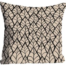 queence Dekokissen &raquo;&raquo;Bl&auml;tter&laquo;&laquo; Kissenh&uuml;lle ohne F&uuml;llung, 1 St&uuml;ck bunt Polyester B/L: 40cm x 40cm, 1 Stk.
