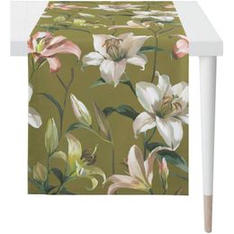 Apelt Tischl&auml;ufer &raquo;5602 SUMMERTIME, Sommerdeko, Sommer&laquo; Digitaldruck gr&uuml;n Baumwolle B/L: 48cm x 140cm, 1 Stk., rechteckig