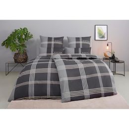 Tom Tailor HOME Bettw&auml;sche &raquo;Ole&laquo; 2 Stk. karierte Bettw&auml;sche aus Baumwolle, mit Rei&szlig;verschluss grau Renforc&eacute;, Obermaterial: 100% Baumwolle B/L: 135cm x
