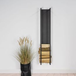SPINDER DESIGN Wandregal &raquo;CUBIC FIRE&laquo; 1 Stk. tlg. Holzlager aus Stahl schwarz Stahl B/H/T: 30cm x 167cm x 24cm