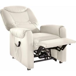 Sit & More sit&more TV-Sessel &raquo;Morten&laquo; in Gr&ouml;&szlig;e L, wahlweise mit Motor und Aufstehhilfe beige NaturLEDER (echtes Rindsleder);Luxus-Microfaser (100% Polyester);