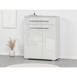 OTTO home Schuhschrank &raquo;Piano&laquo; (H/B/T): 101/76/35cm, UV lackiert, hochgl&auml;nzend, Soft-Close Funktion wei&szlig; FSC -zertifizierter Holzwerkstoff 