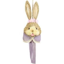 I.GE.A. Dekofigur &raquo;Tierfigur Bast-Hasenkopf Hase Osterhasen Deko Ostern Osterdeko&laquo; T&uuml;rdeko Wanddeko Osterfigur Fr&uuml;hlingsdeko Dekohase Skulptur 