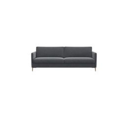 FLEXLUX 3-Sitzer &raquo;Fiore, super Sitzkomfort durch Kaltschaum im Sitz&laquo; schmale Armlehnen, F&uuml;&szlig;e Alu+ Eiche grau 100% Polyester B/H/T: 214cm x 85cm x 92cm