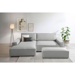 OTTO home Polsterecke &raquo;SHERWOOD XXL tief, L-Form, Schlaffunktion, Bigsofa, Cord, Leinenoptik&laquo; stellbar zum Schlafsofa (Krokodilverbinder), Cord, 