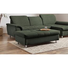 DOMO collection Stauraumhocker &raquo;FRANZI, elegant, komfortabel&laquo; mit gro&szlig;em Stauraumfach gr&uuml;n B/H/T: 131cm x 42cm x 61cm, Struktur fein,mit Staufach