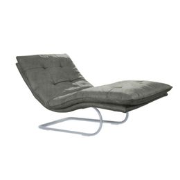 W.Schillig Relaxliege &raquo;daily dreams&laquo; in Waffelkissen-Optik, wahlweise mit Motor, silber matt, in 2 Breiten grau Stoff S37 (100% Polyester) B/H/T: 95cm